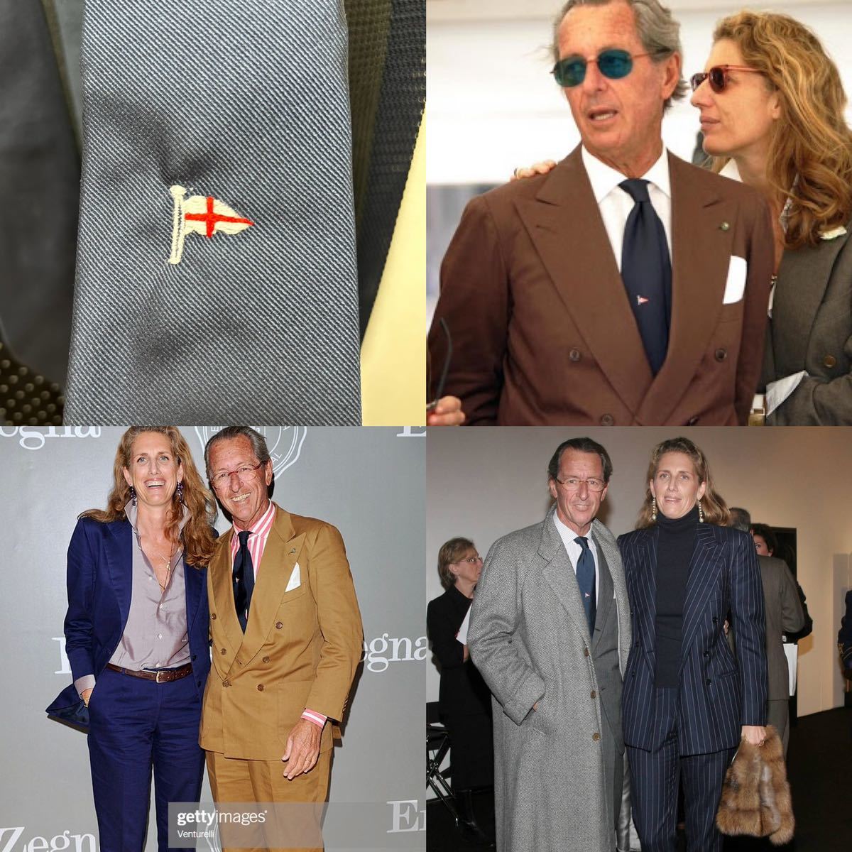 セルジオロロピアーナLoro Piana Sergio Loro Piana ネクタイ 刺繍 ワンポイント ネイビー カペッリ マリネッラ ...