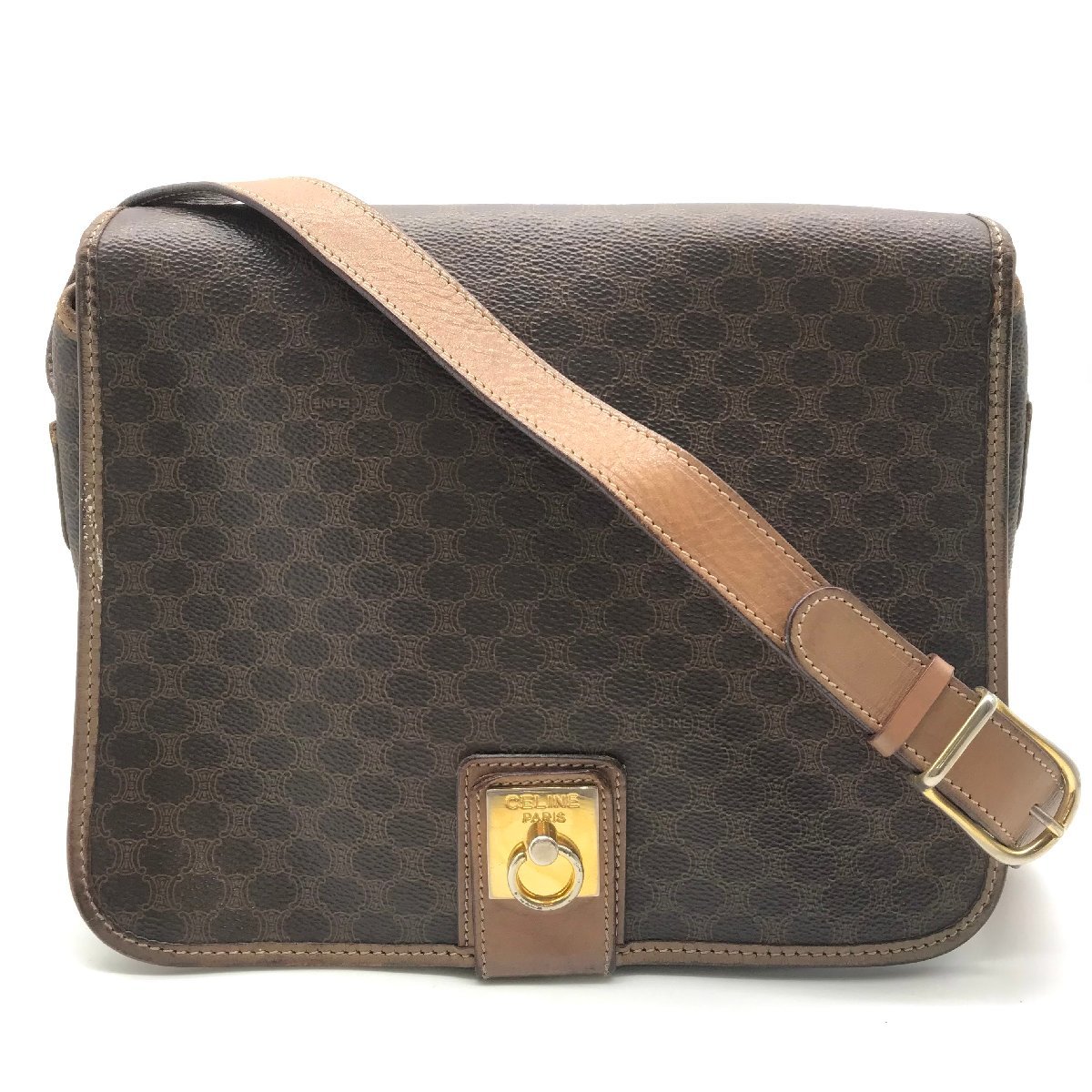 1円 CELINE セリーヌ マカダム PVC × レザー ショルダー バッグ ブラウン A785 /【Buyee】 Buyee - Japanese Proxy Service | Buy ...