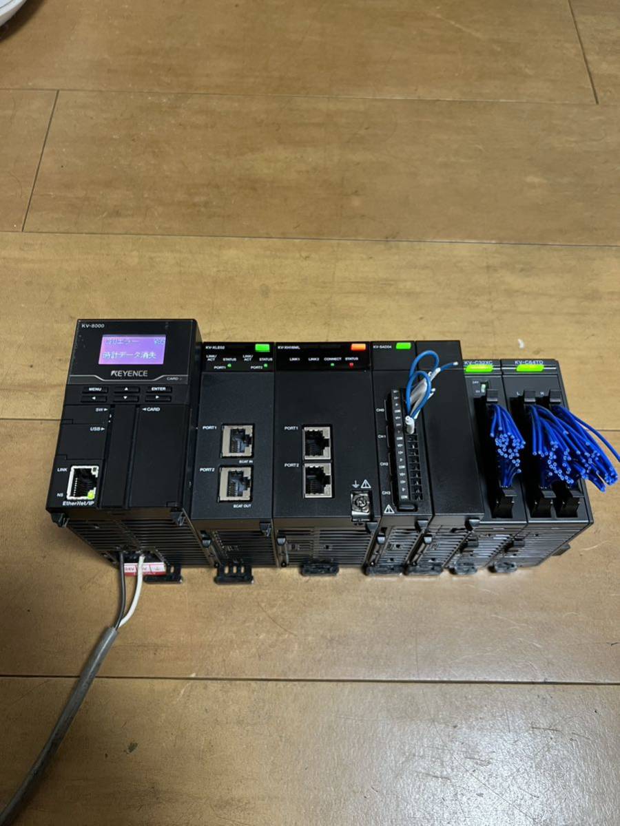「美品動作保証」KEYENCE キーエンス シーケンサKV-8000 CPUユニット/KV-XLE02インサーネットユニット/KV ...