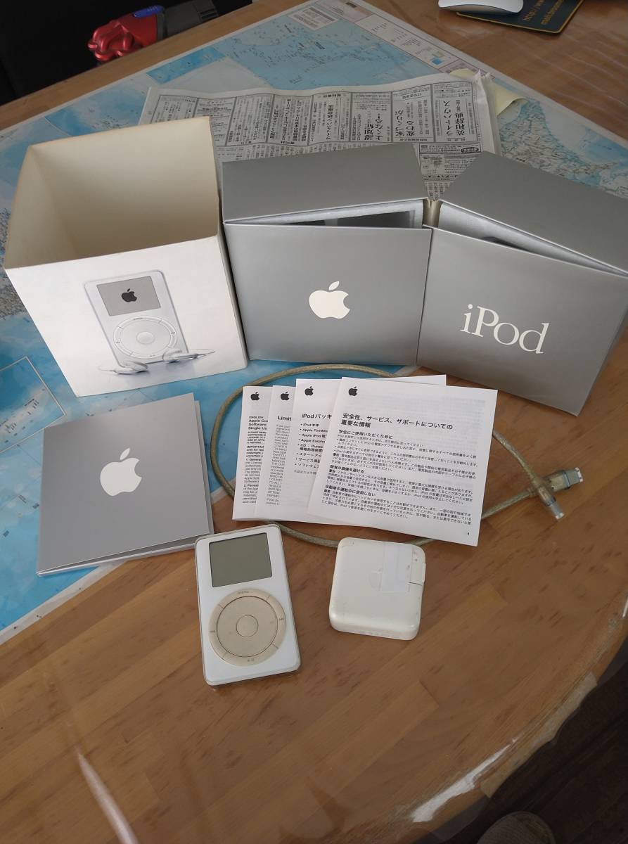 送料無料!貴重！ 初代iPod Apple 第一世代 iPod 5GB M8513J/A 基本動作確認済み 元箱 コード付き /【Buyee ...