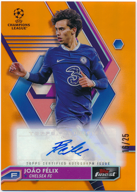 Joao Felix 2022-23 Topps Finest UEFA Club Competitions Orange Refractor Auto 25枚限定 オレンジリフオート ...