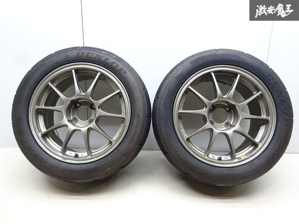 ウェッズ TC105N 15インチ 7J +20 PCD 100 4H DIREZZA 036 195/55R15 2本 AE111 にて使用 ロードスター シビック インテグラ 棚R-2 ...
