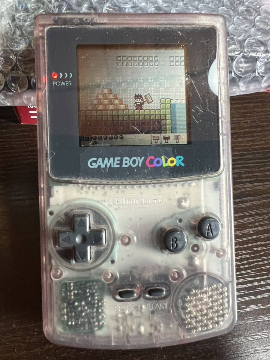ゲームボーイカラー 任天堂 ニンテンドー GAMEBOY COLOR Nintendo クリア パープル 本体のみ CGB-001 ...