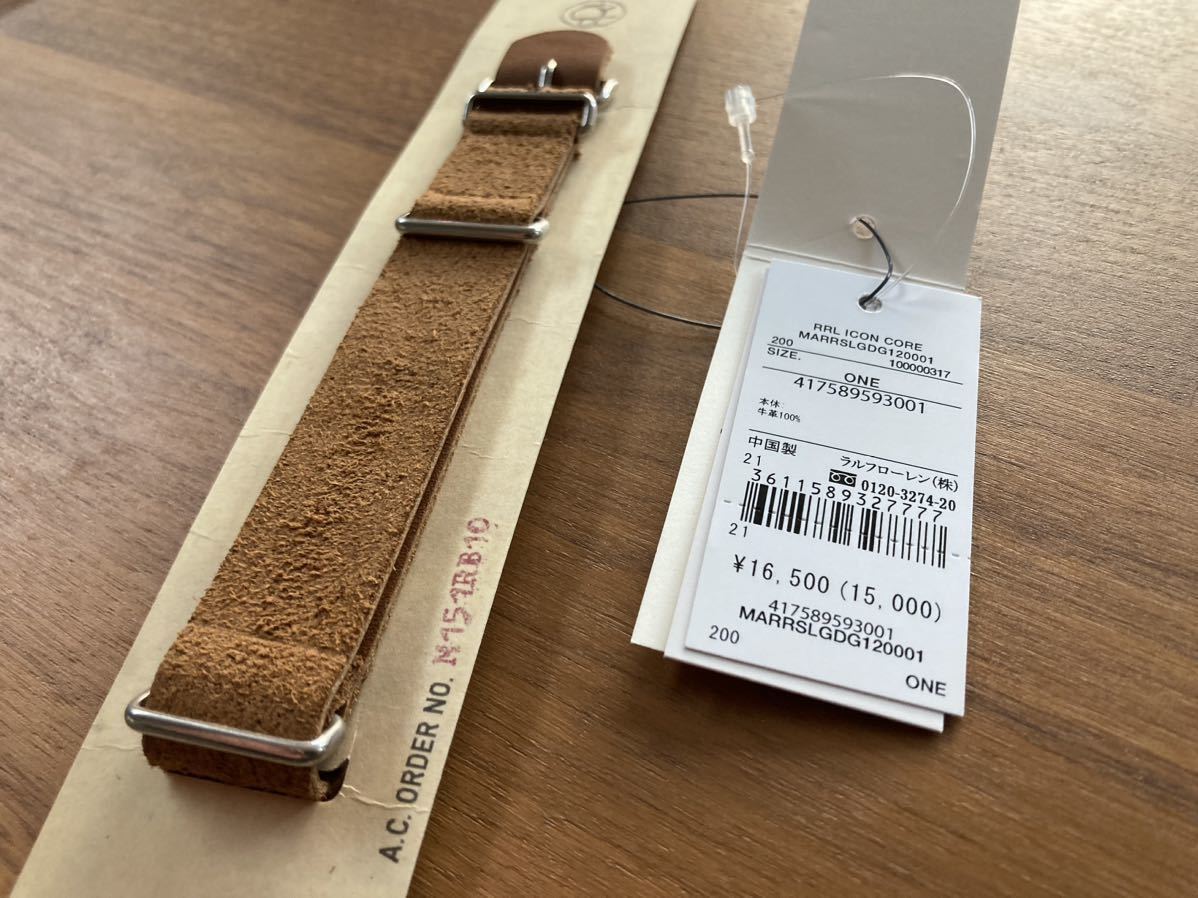 （試着のみ） RRL レザーウォッチストラップ ラルフローレン タグ付 NATOベルト /【Buyee】