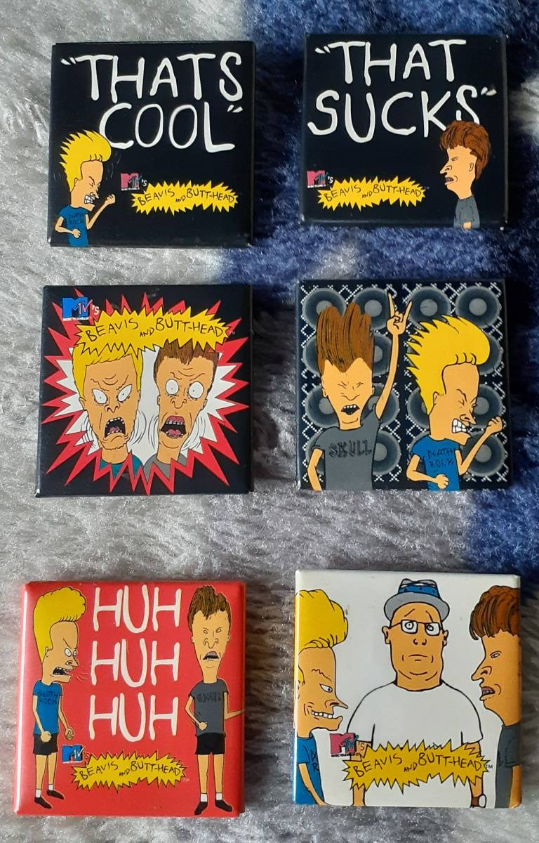 ビーバス＆バットヘッド 四角缶バッチ 6種セット /【Buyee】 Buyee - Japanese Proxy Service | Buy from Japan!