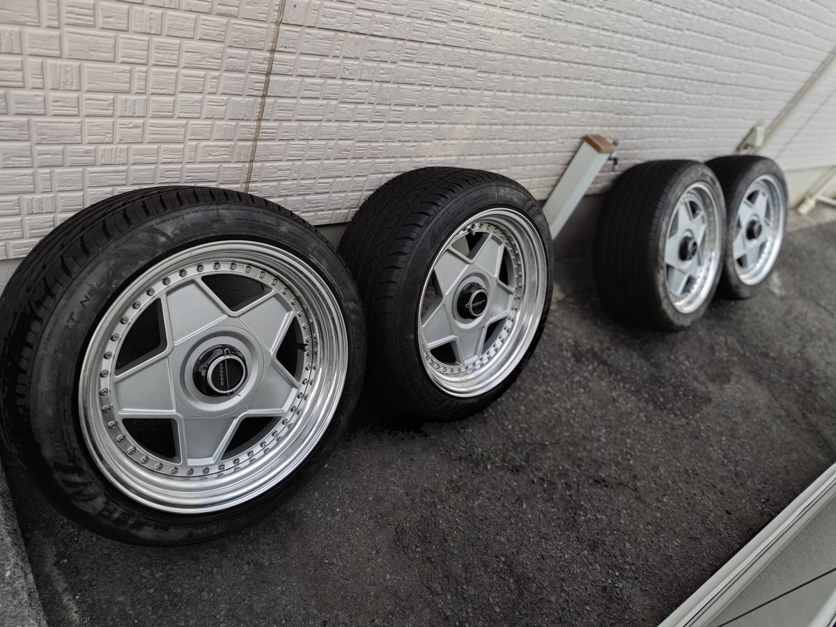 ★【本州送料無料】ガリ傷なし！光沢しっかり！超希少 絶版 AUTO STRADA modena アウトストラーダモデナ 17インチ 4本 ...