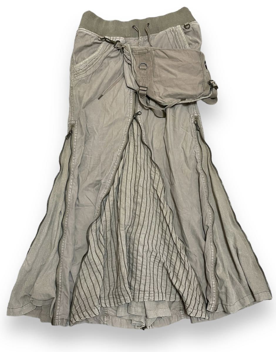 Rare 00s G.O.A Archive Pouch parachute Cargo Skirt LGB L.G.B. ifsixwasnine kmrii share spirit ...