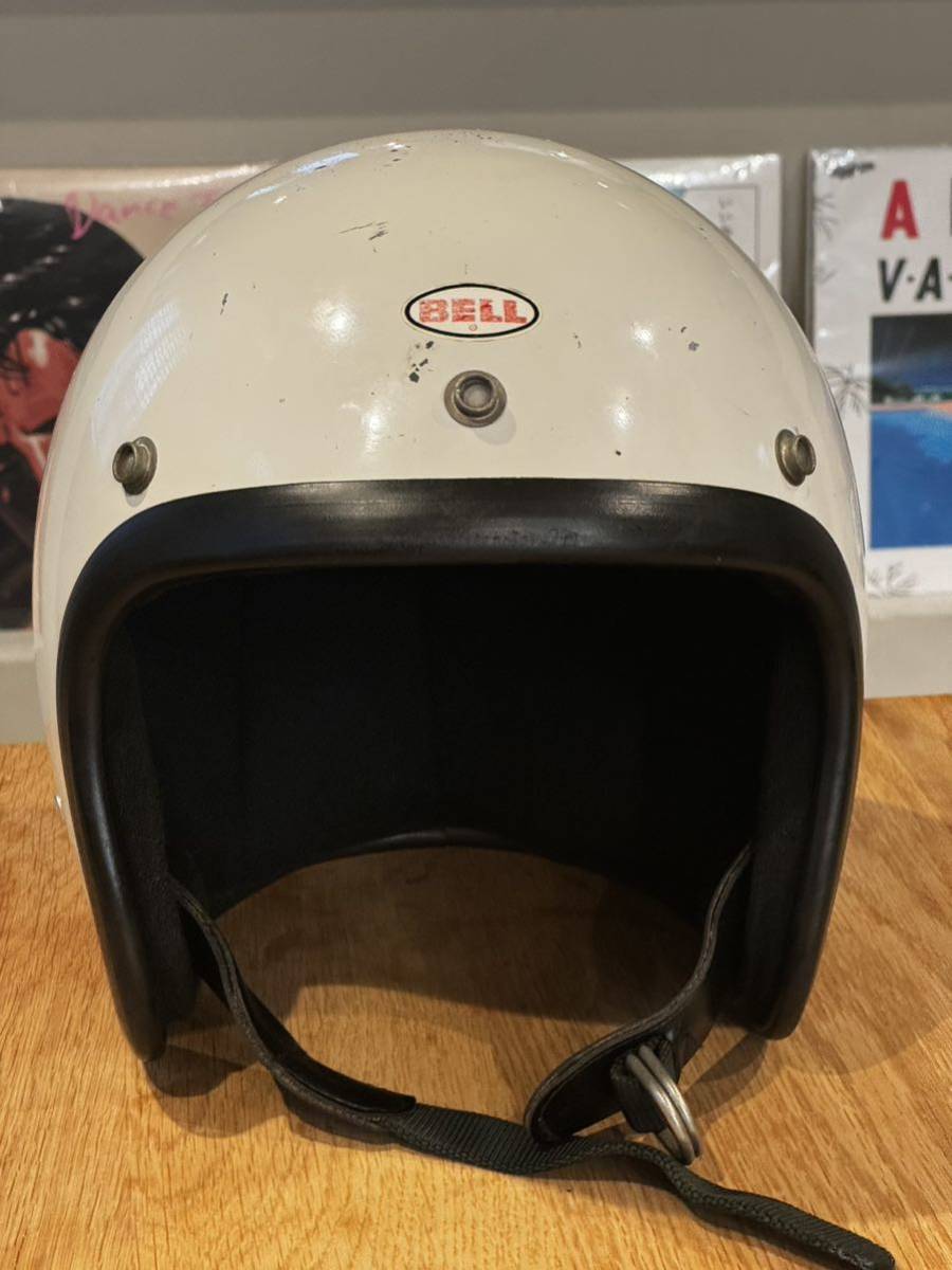 BELL RT 初期型 70年代初期 ビンテージ 白 ジェットヘルメット Mシェル 内装リペア済み 62cm ごま塩 /【Buyee ...