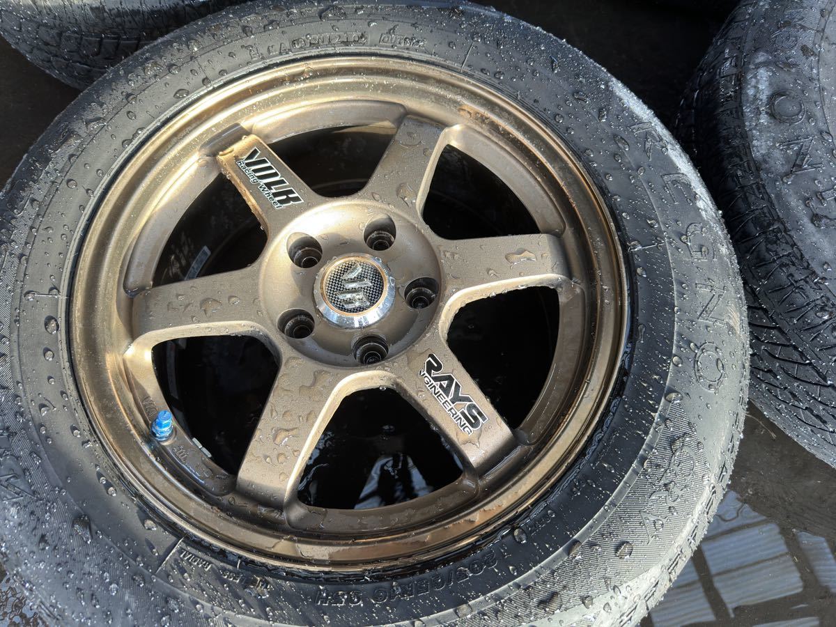 美品 TE37 16インチ 7J 114.3 ＋33 センターキャップボルクレーシング レイズ RAYS 114.3 シビックアルファード ...