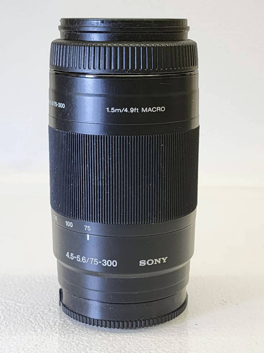 R51121 SONY ソニー N50 4.5-5.6/75-300 1.5m/4.9ft MACRO デジタル一眼レフカメラレンズ 前後 ...