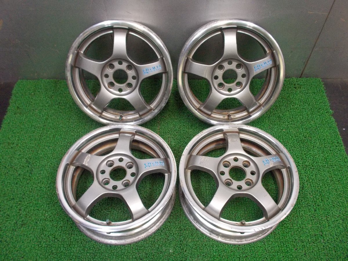 RAYS/レイズ/GramLighs57PRO/グラムライツ57PRO アルミホイール4本セット/グレーイッシュシルバー 15インチ/15x5 ...