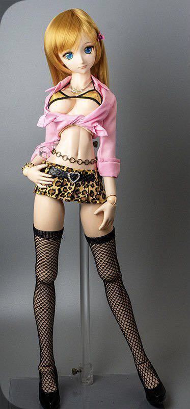 60cm Doll シャツ＆スカートセット 制服 ドール衣装 SD DD DDS DDdy Dollfie Dreamドルフィードリーム SMARTDOLL ボークス 1/3 向け 13 ...