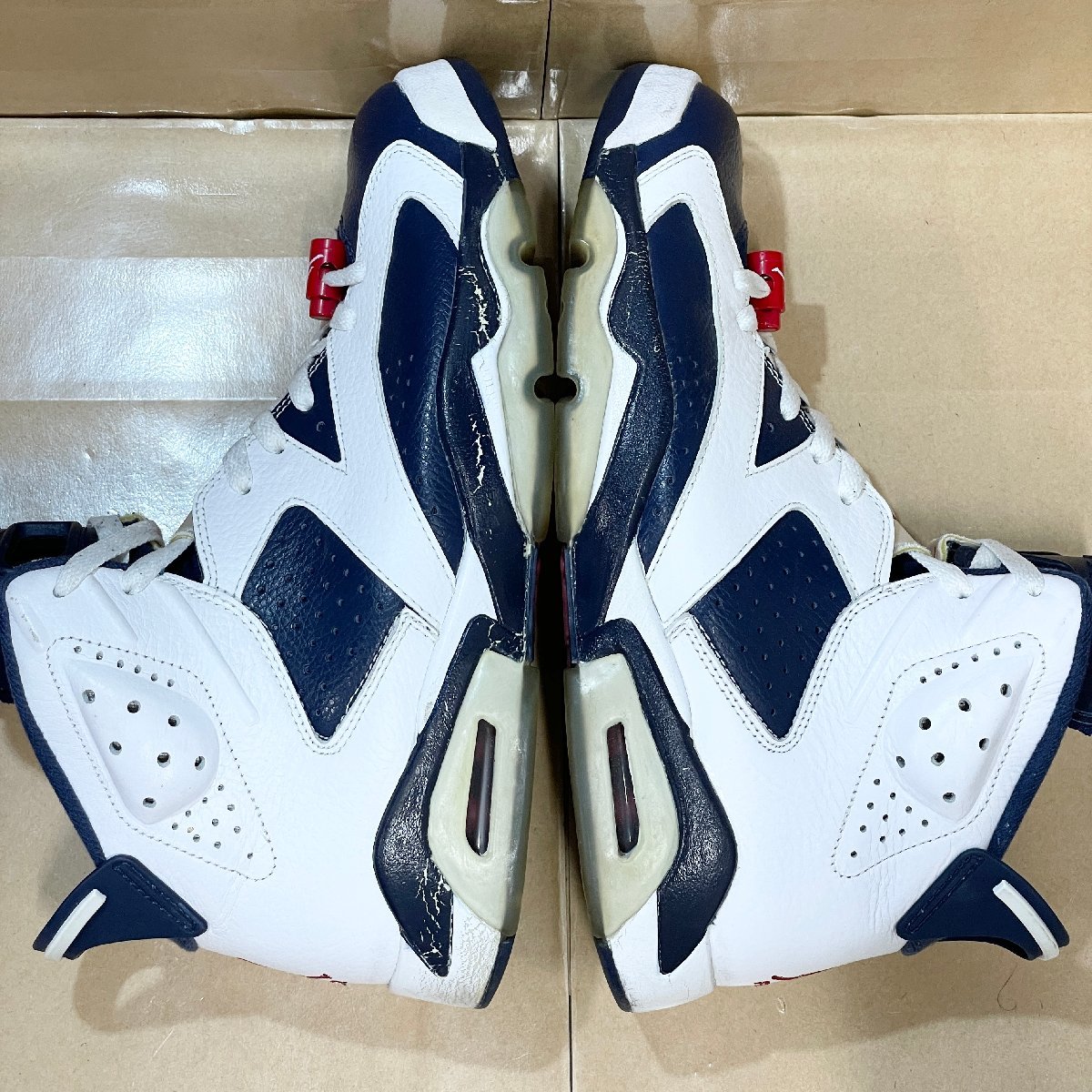 28cm AIR JORDAN 6 RETRO AJ6 OLYMPIC 384664-130 エア ジョーダン 6 レトロ オリンピック ...