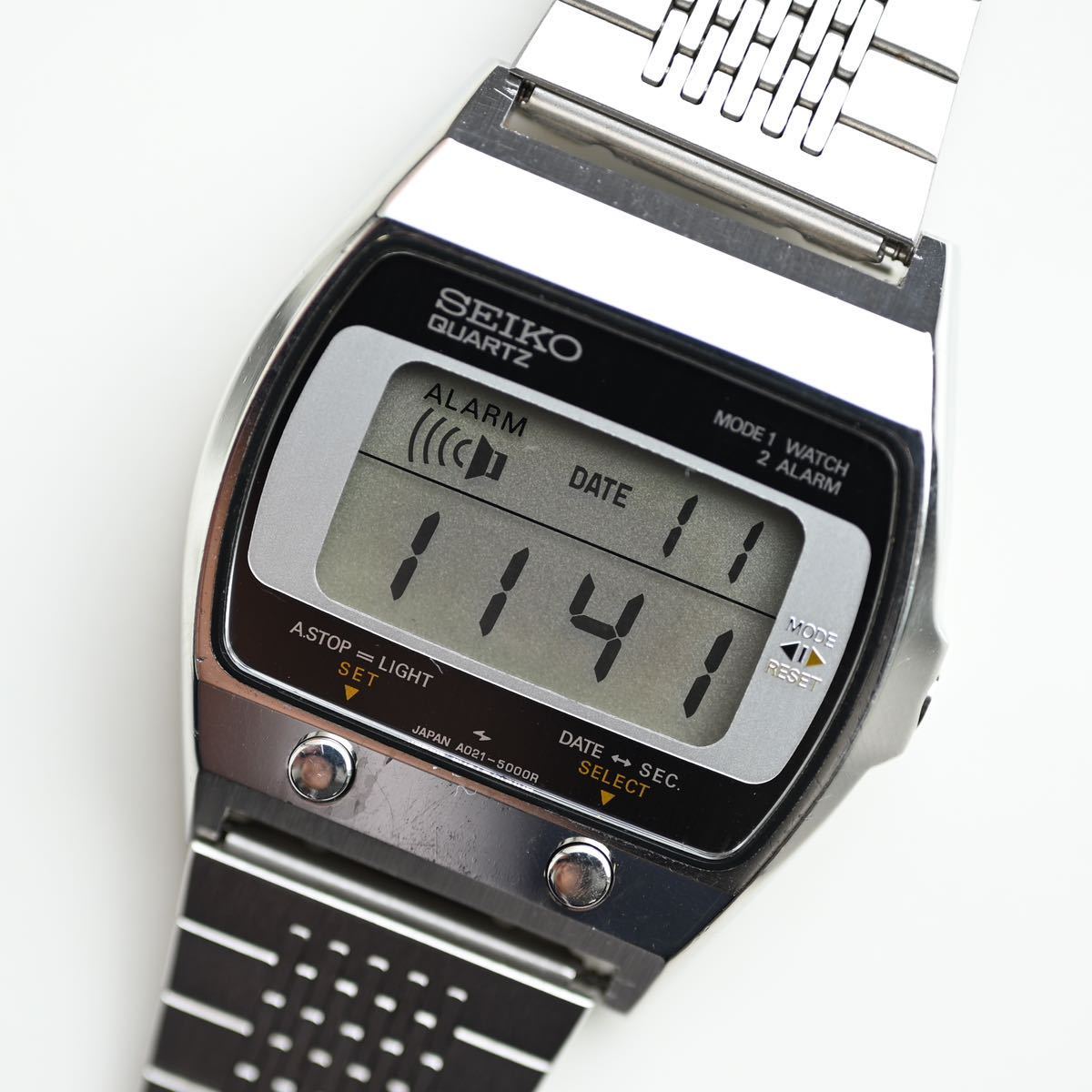 セイコー A021-5000 レトロデザイン デジタル 2ボタン アラーム 腕時計 オールド アンティーク ブラック 黒 /【Buyee】 Buyee - Japanese Proxy ...