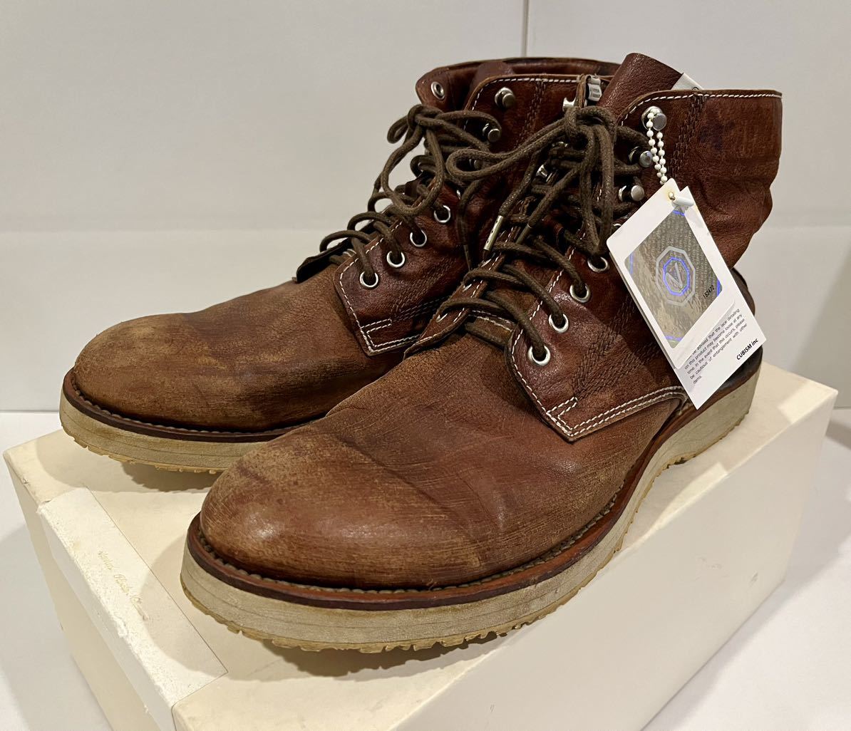 【USED加工】visvim VIRGIL BOOTS-FOLK KNGR/ビズビム バージルブーツ カンガルー M11/29cm【送料無料 ...