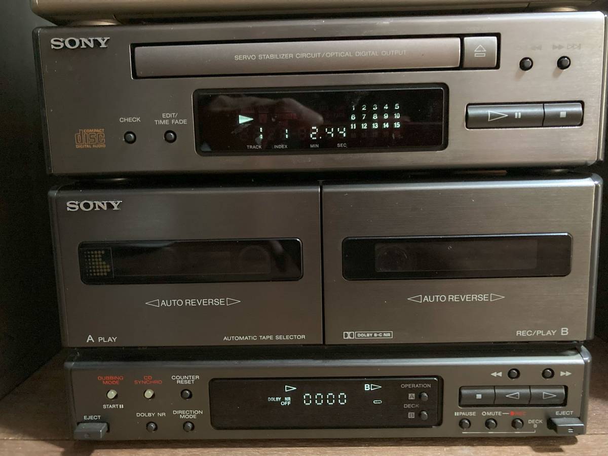SONY ソニー PIXY MHC-P909 CDプレーヤーとカセットデッキ(CDP-P909/TC-P909) 修理済み 動作確認済み ...