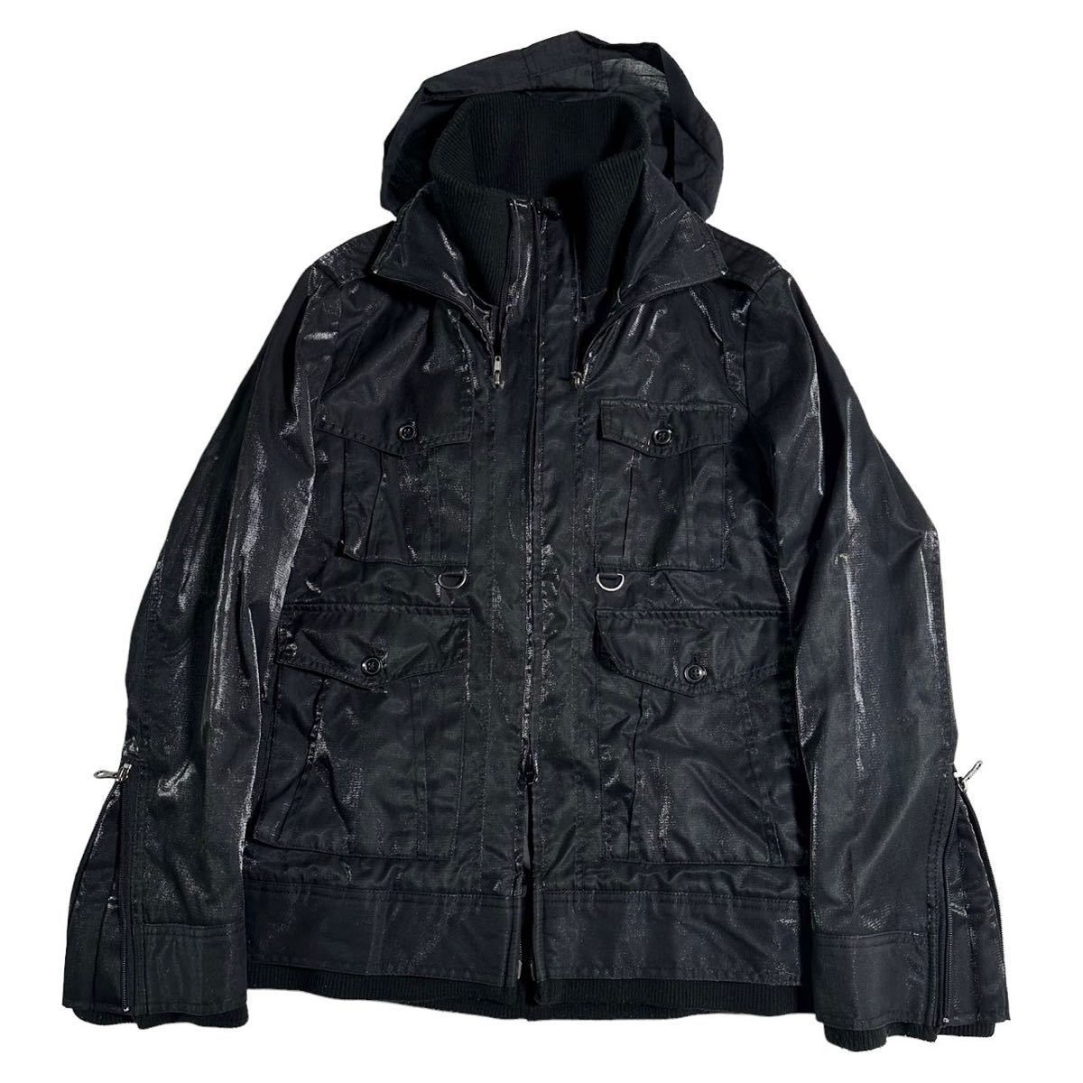 00s Japanese Label semantic design coating hoodie Y2K L.G.B ifsixwasnine 14th addiction kmrii ...