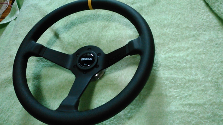 SPARCO スパルコ R345 ブラック レザー 350Φ 使用短 40mmスペーサ付 美品 OMP ナルディ モモ /【Buyee】 Buyee - Japanese Proxy ...