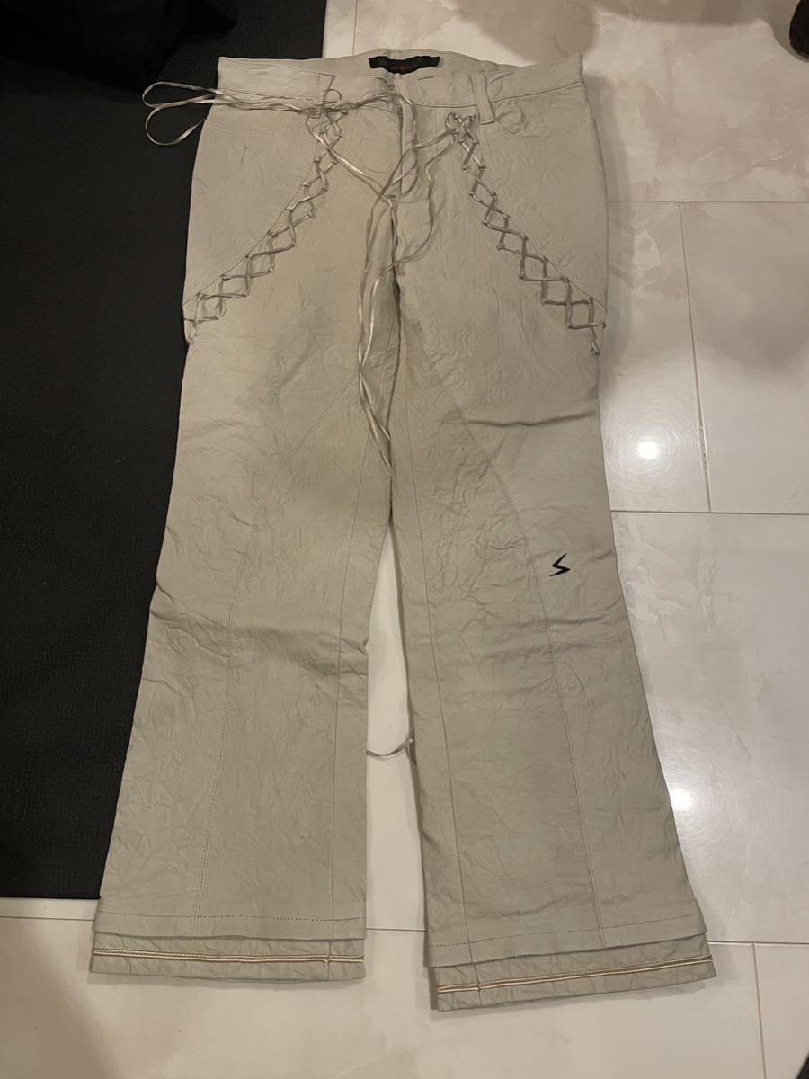 2006aw UNDERCOVER guru guru レースアップレザーパンツ アンダーカバー 06aw archive アーカイブ raf ...