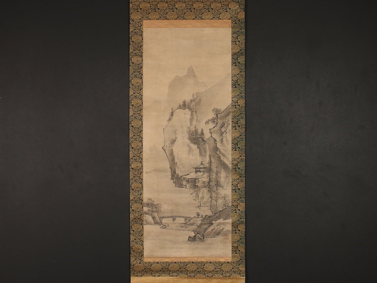 【模写】【伝来】sh3011〈小栗宗湛〉山水図 室町時代 幕府御用絵師 中国画 /【Buyee】 Buyee - Japanese Proxy ...