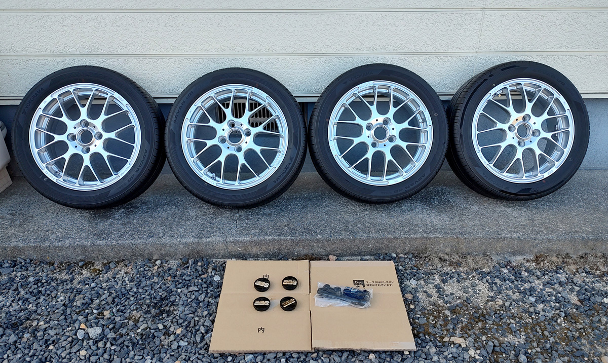 BBS RP 15インチ 5.0J pcd100 インセット45 RP007 シルバー / YOKOHAMA ADVAN db V552A 165/55R15 75V HE33Sラパンにて1年 ...