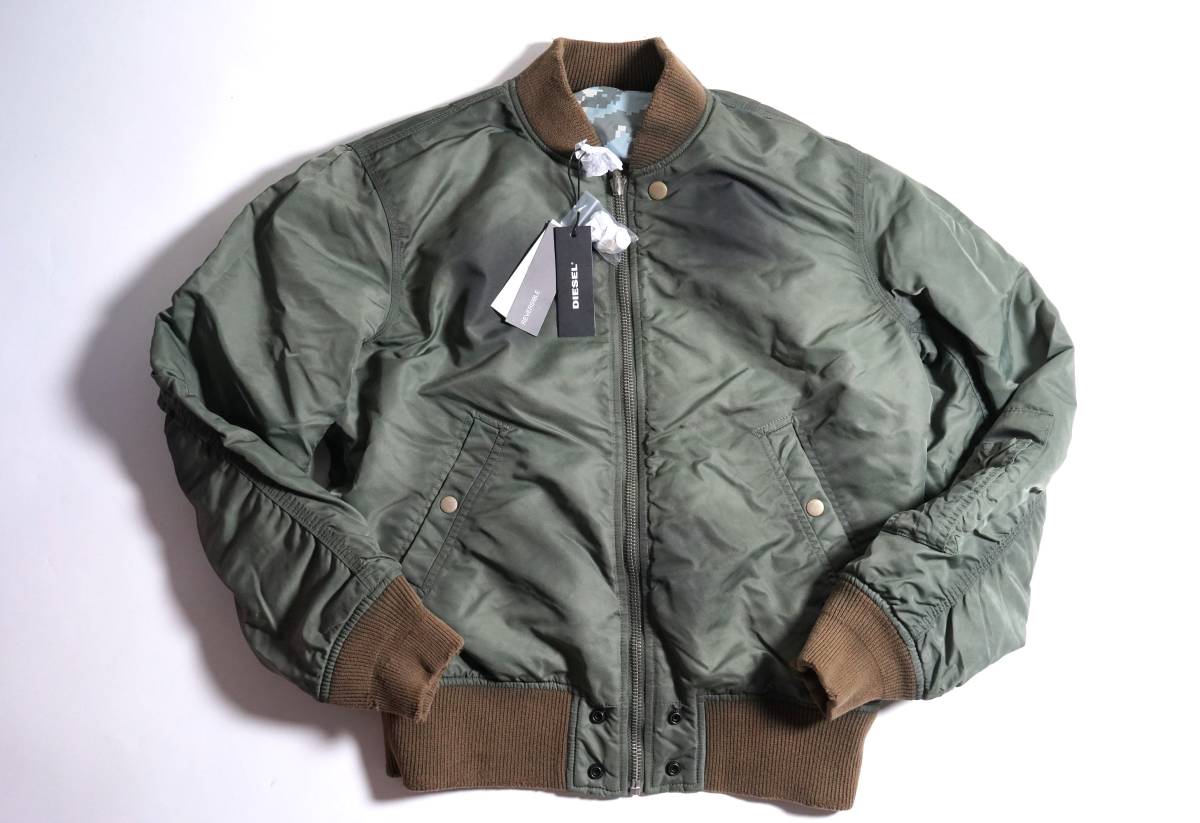 【新品/正規品】秋冬 サイズS DIESEL ディーゼル J-POWELL 大人のエイジングブルー ボンバージャケット ダメージ汚し加工 MA ...