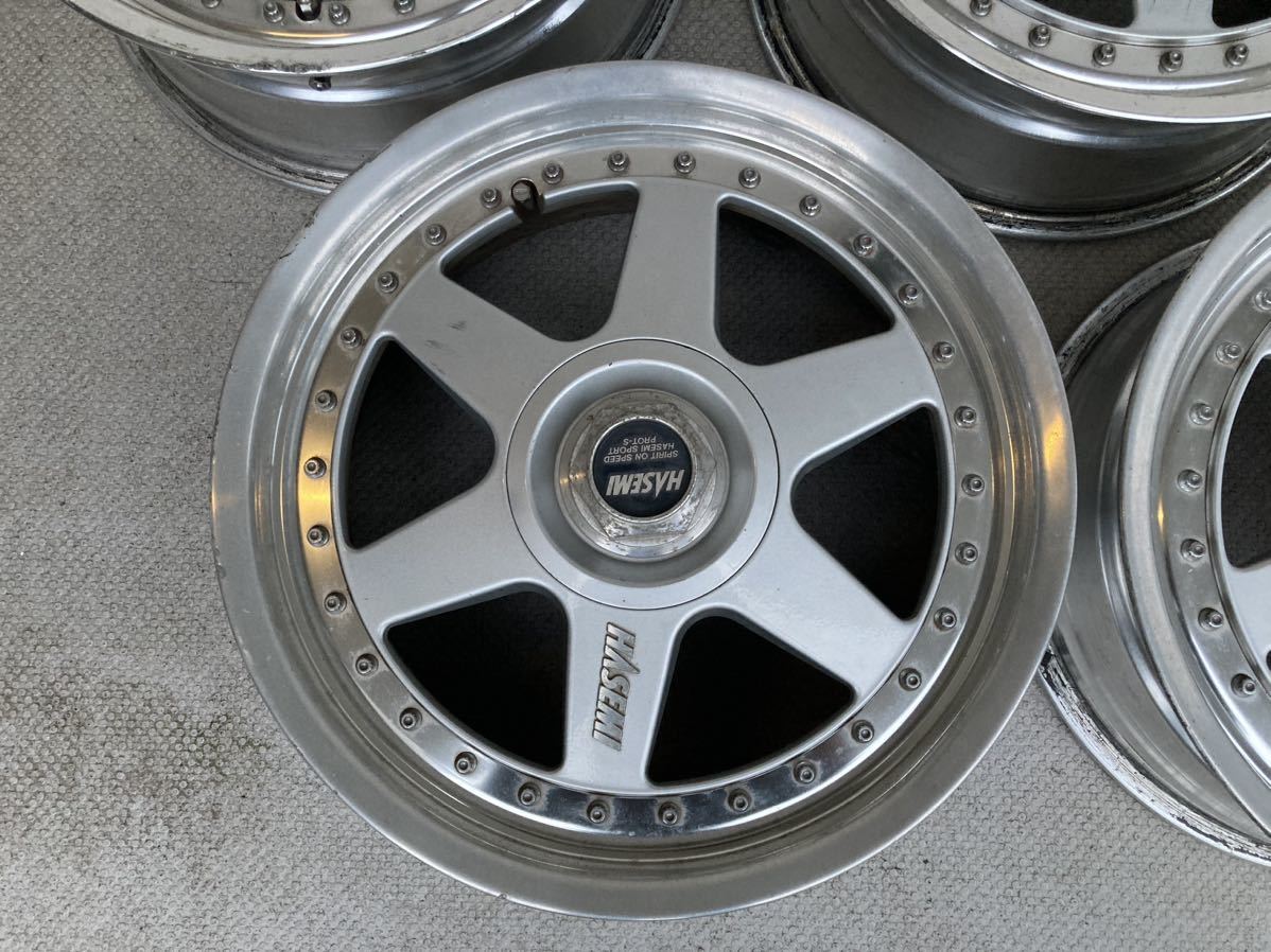 SSR HASEMI PROT-S RG プロトS 7J+38 17インチ 希少114.3-4H キャップ付 4本 ジャンク プリメーラ ...