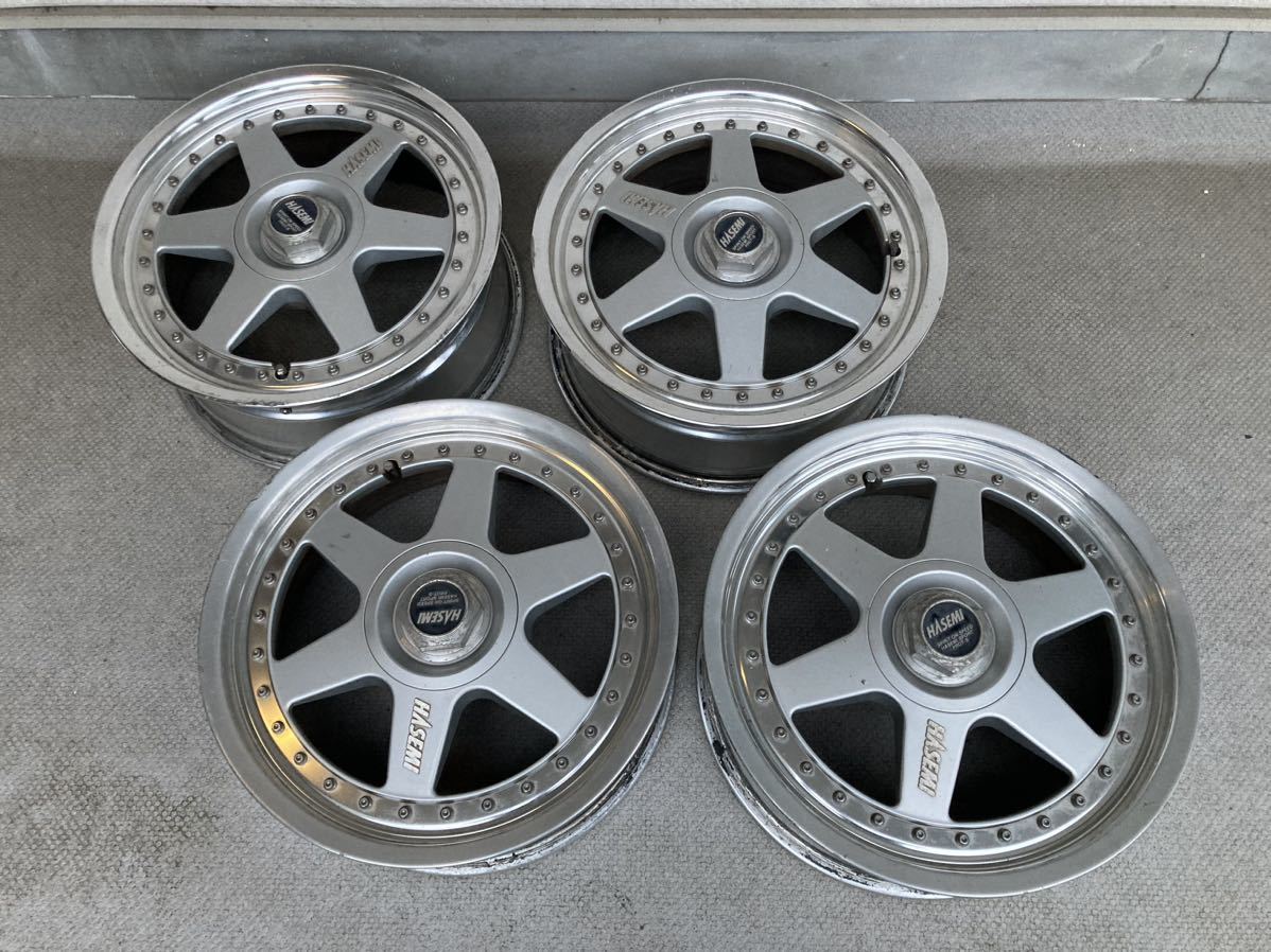 SSR HASEMI PROT-S RG プロトS 7J+38 17インチ 希少114.3-4H キャップ付 4本 ジャンク プリメーラ ...