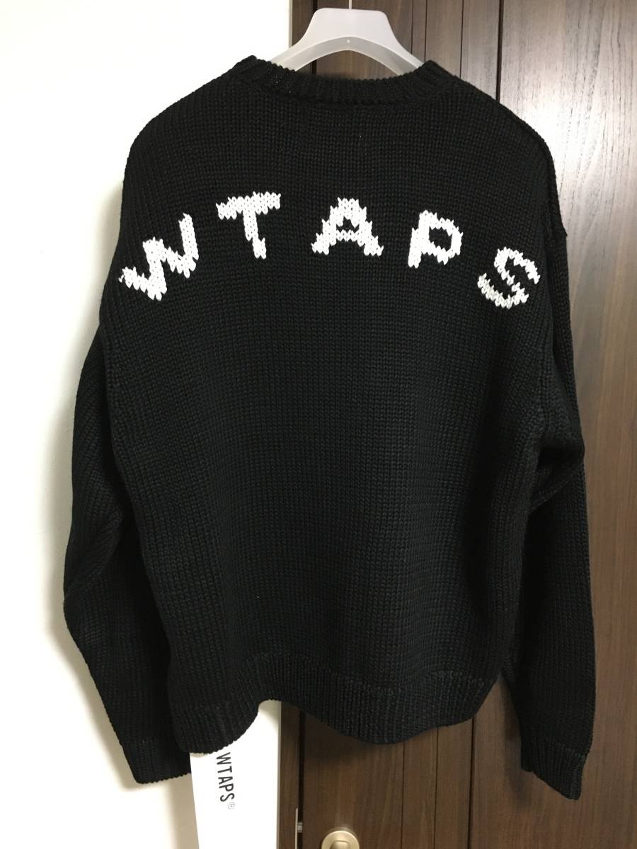 新品 M ダブルタップス WTAPS CREW NECK 01 SWEATER POLY T-ROCK セーター ニット BLACK ブラック 23FW ステッカー付属 /【Buyee ...