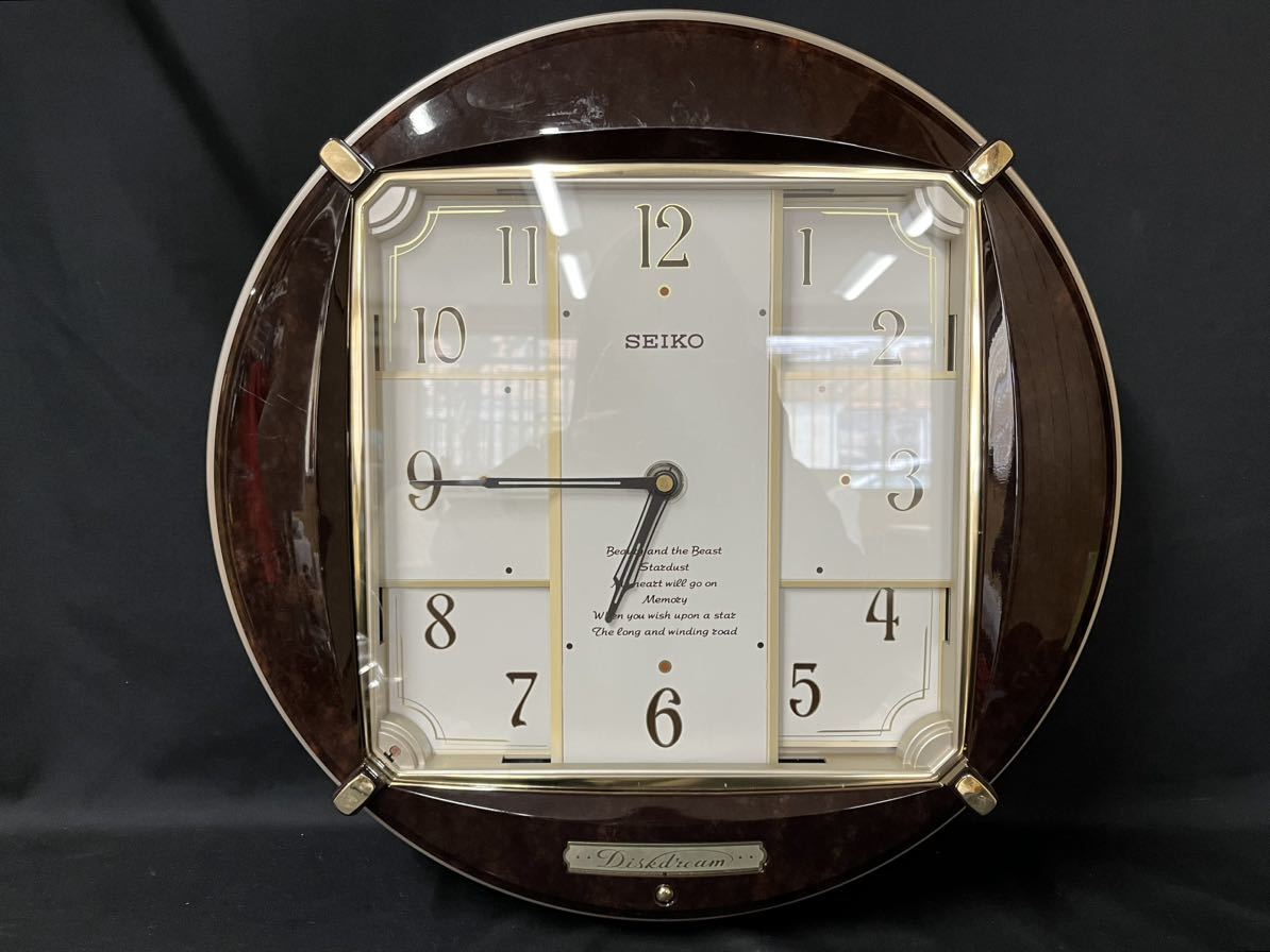 希少 レア SEIKO セイコー ディスクドリーム RE544B からくり時計 オルゴール 掛け時計 K-0112-02 /【Buyee ...