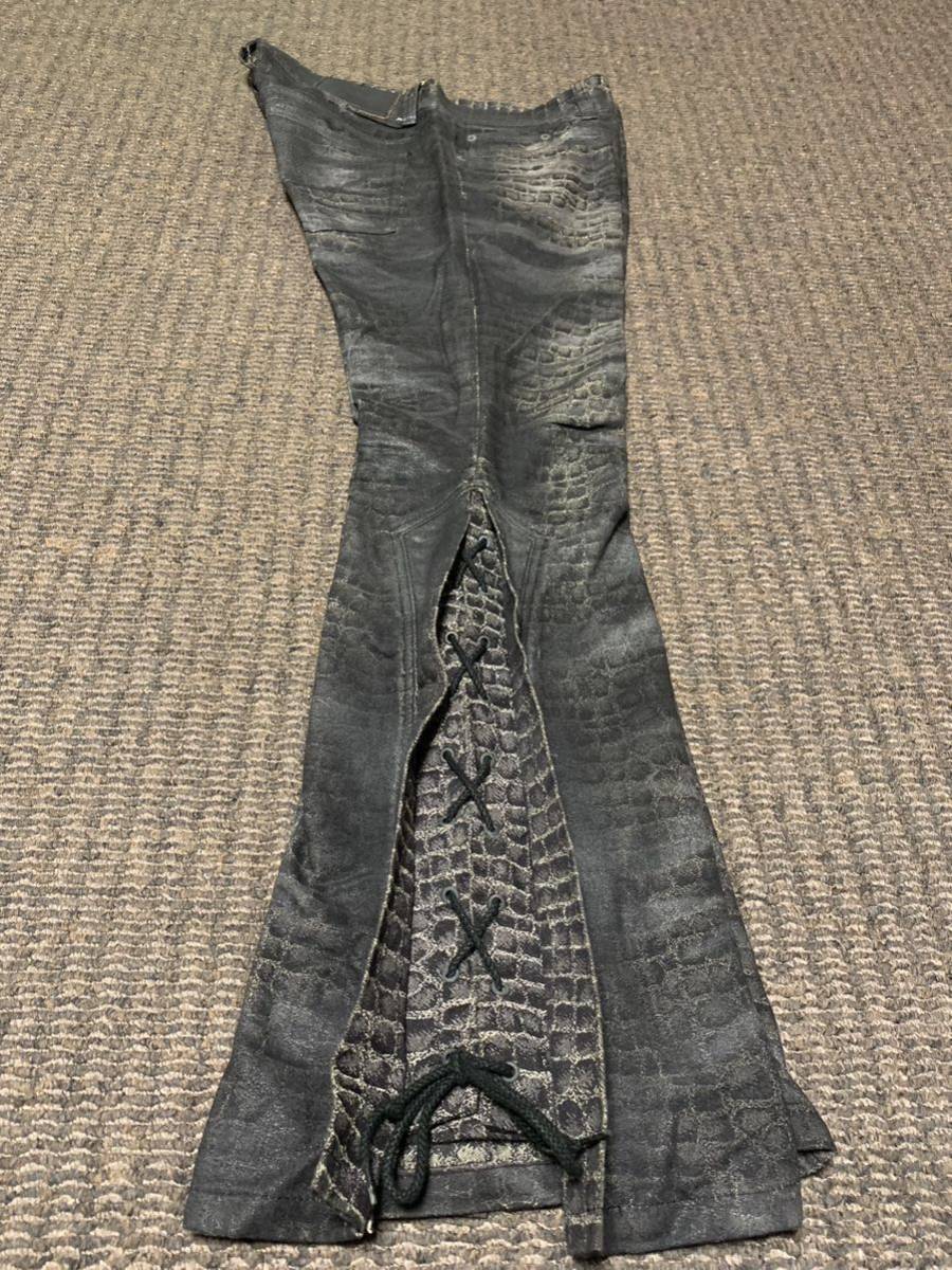 00s tornado mart python side lace up bell bottoms denim archive ifsixwasnine LGB 14th addiction ...