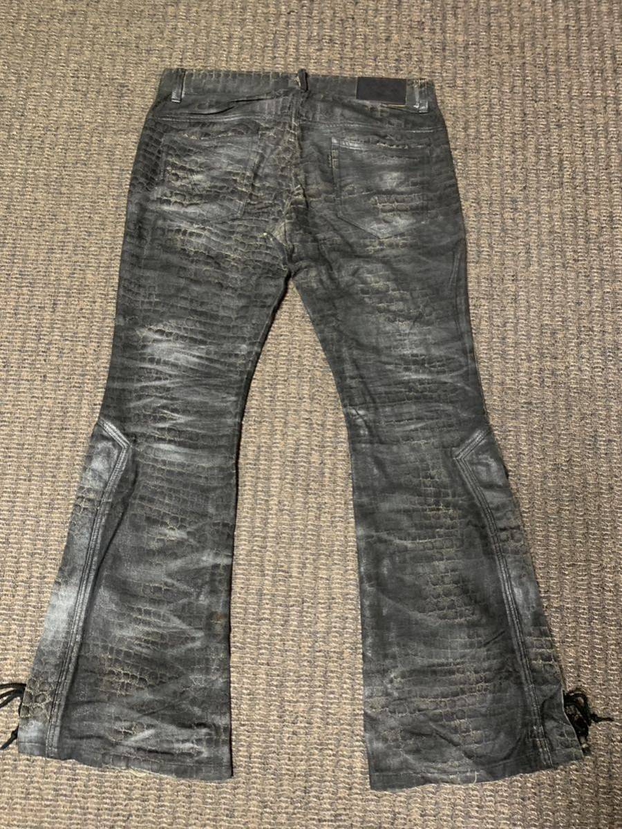 00s tornado mart python side lace up bell bottoms denim archive ifsixwasnine LGB 14th addiction ...