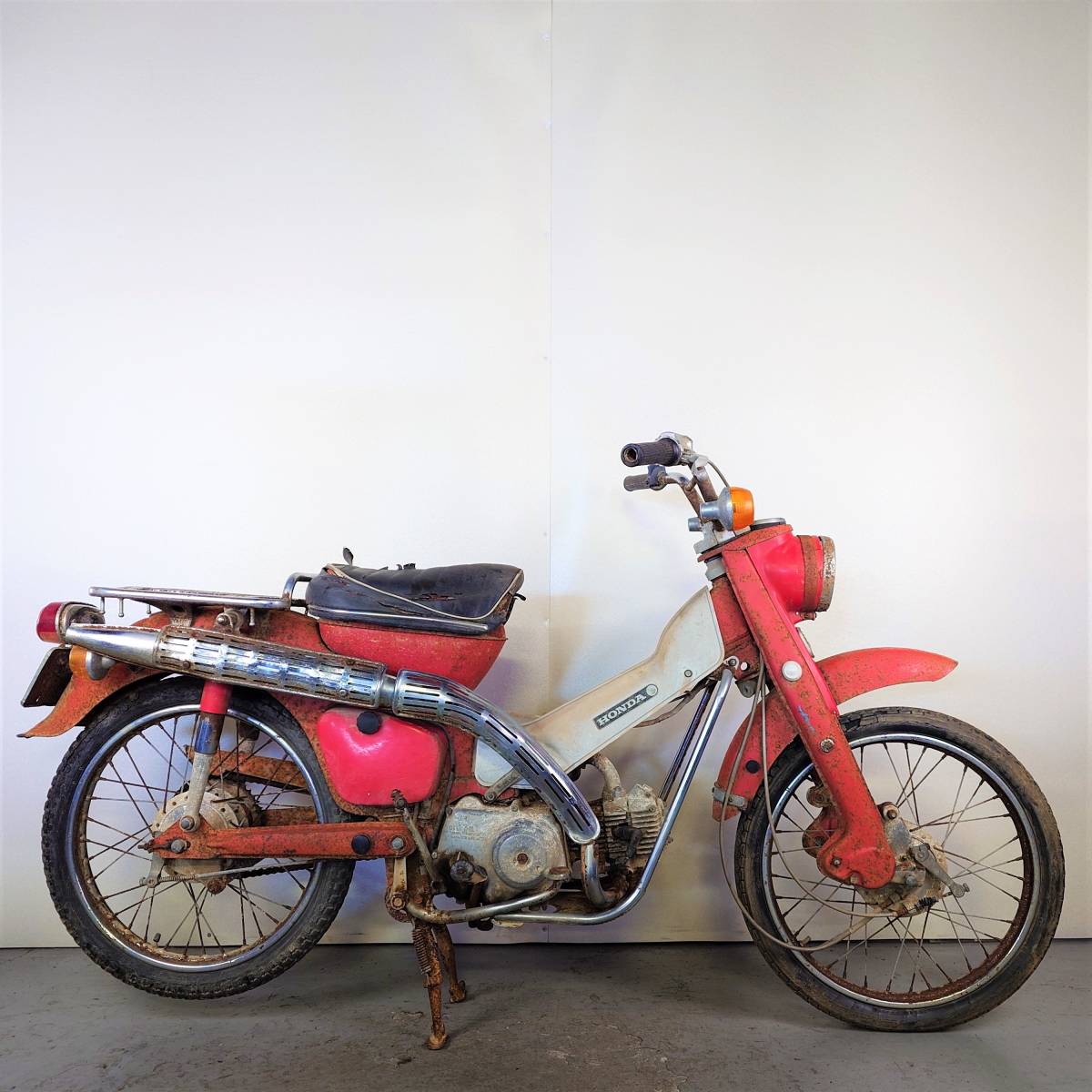 【HONDA Hunter Cub ハンターカブ CT50】初爆確認済 レストアベース/部品取り車 鍵/書類付 旧車 ジャンク 原付 絶版車 ...