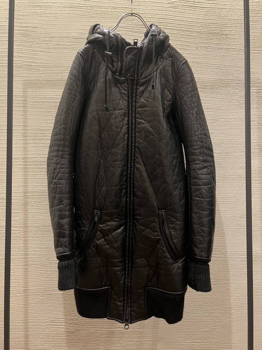 00s archive L.G.B. leather long hoodie レザー パーカー vintage julius goa rick owens 14th addiction ...