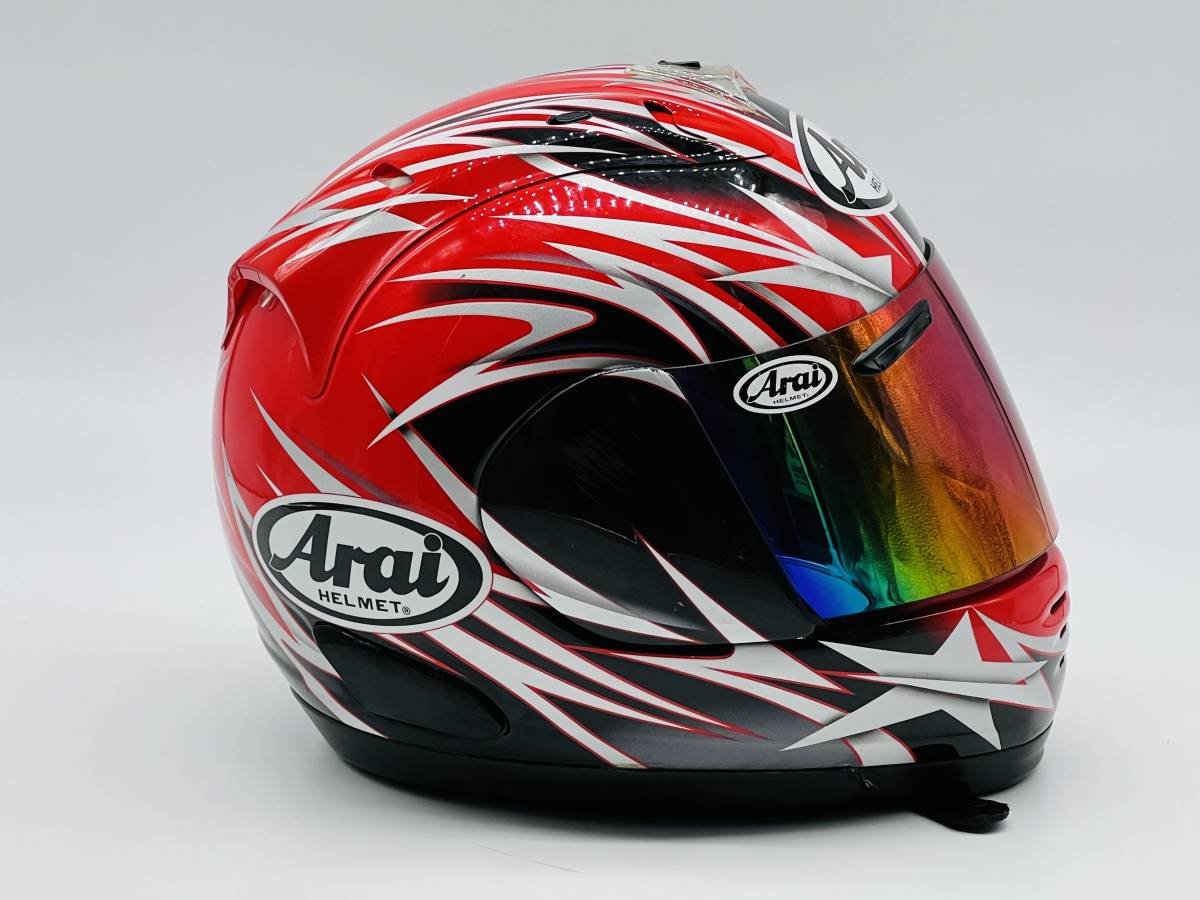 Arai アライ SUPER RAPIDE SR Stella スーパー ラパイド ステラ黑/赤 フルフェイスヘルメット Lサイズ ...