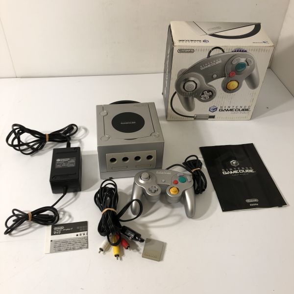 Nintendo GAMECUBE ゲームキューブ DOL-001 本体 DOL-002 ACアダプタ DOL-003 コントローラ 箱 説明 ...
