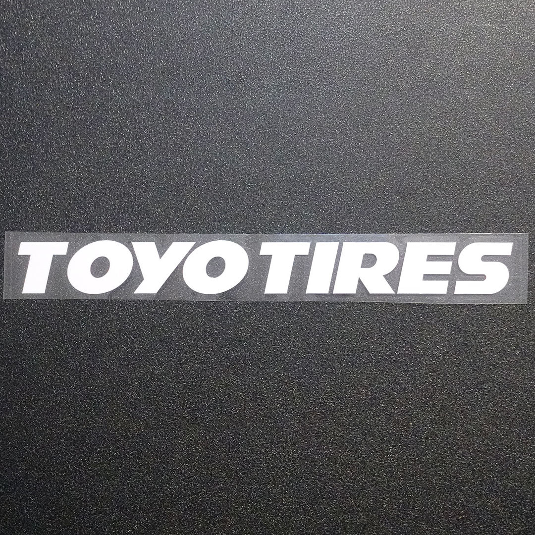 新品 未使用☆TOYO TIRES トーヨータイヤ カッティングステッカー 1枚 ホワイト 縦21mm×横200mm |ロゴ|デカール|切り ...