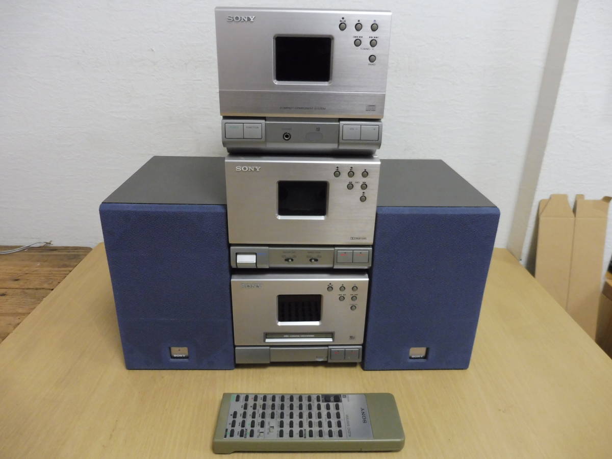 「6012/T3B」SONY ソニー コンパクトコンポートネットシステム MDS-MX1/TC-TX1/HCD-T1 スピーカーSA-N1 ...