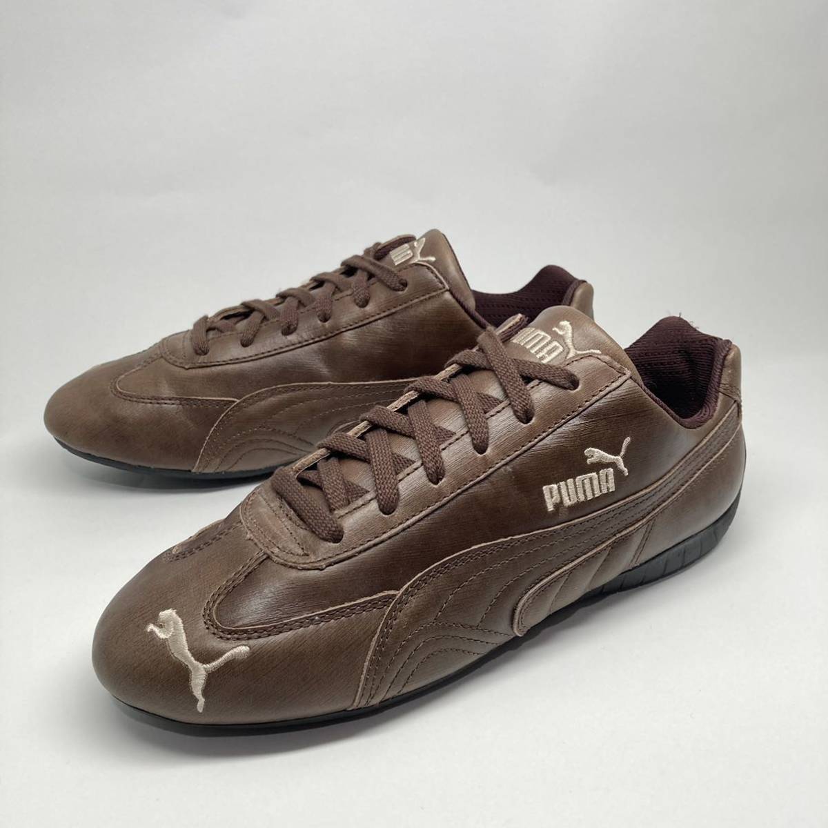 限定!未使用! PUMA Speed Cat BL レザー ブラウン 26cm 300954 05 / プーマ スピード キャット ...