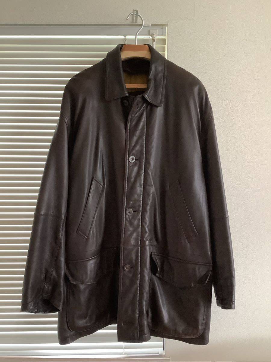 【DUNHILL】ダンヒル ラムレザー ジャケットコート ダークブラウン XLサイズ /【Buyee】 Buyee - Japanese Proxy Service | Buy from Japan!