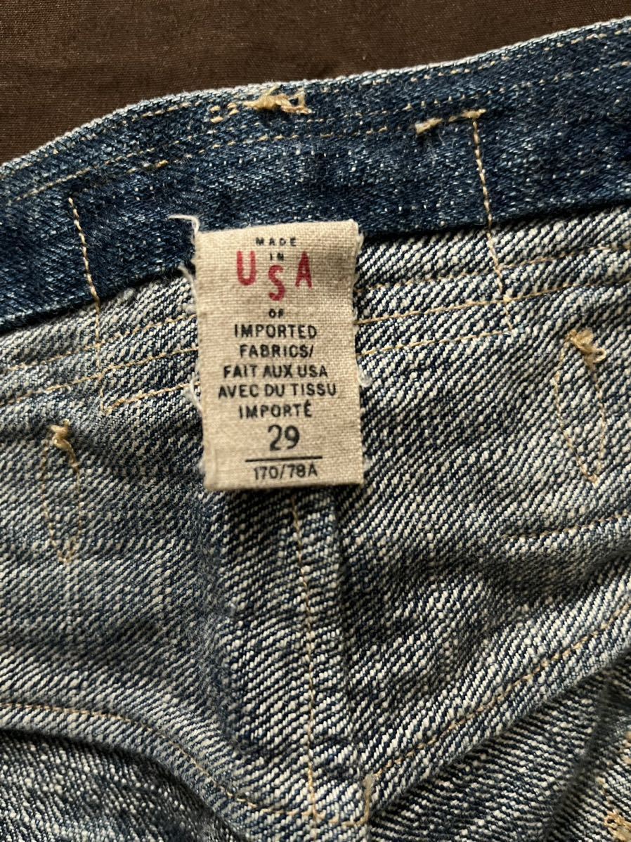 【傑作】極美品 RRL DOVE FRONTIER DENIM PANTS ダブルアールエル ジョニーデップ デニム バックルバック ト ...