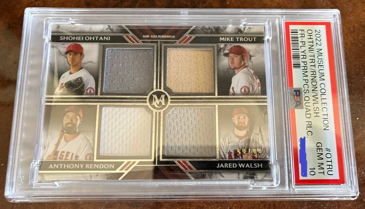 OHTANI/TROUT/RENDON/WALSH TOPPS MUSEUM COLLECTION FOUR-PLAYER PRIMARY ...