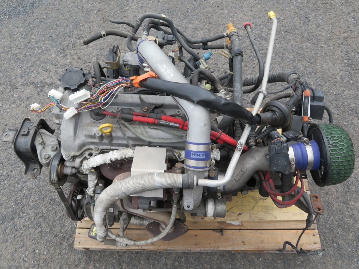 24-3-42 SCP10 ヴィッツ vitz 【 1SZ エンジン MT ミッション HKSボルトオンターボ コンピューター ASSY ...