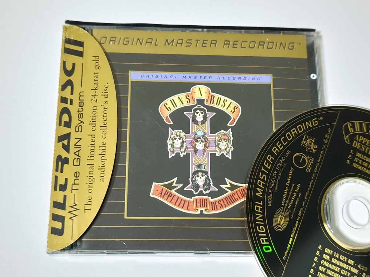 旧規格 MFSL ゴールドCD GUNS N' ROSES / APPETITE FOR DESTRUCTION (UDCD 699) 24k ...