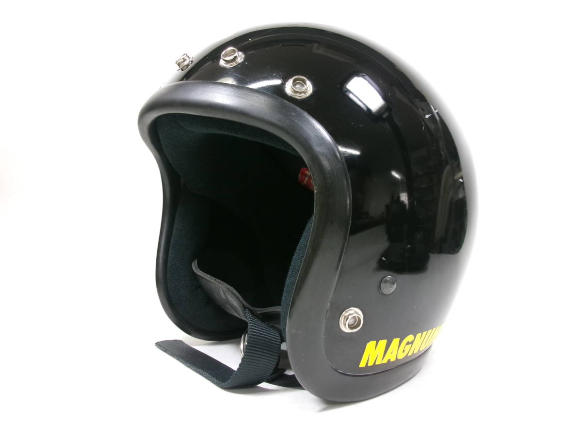 レア！Sシェル！70s BELL MAGNUM 3 黒x黄 目深加工済み M ★70年代 ベル マグナム 3 MAGNUM III BELL ...