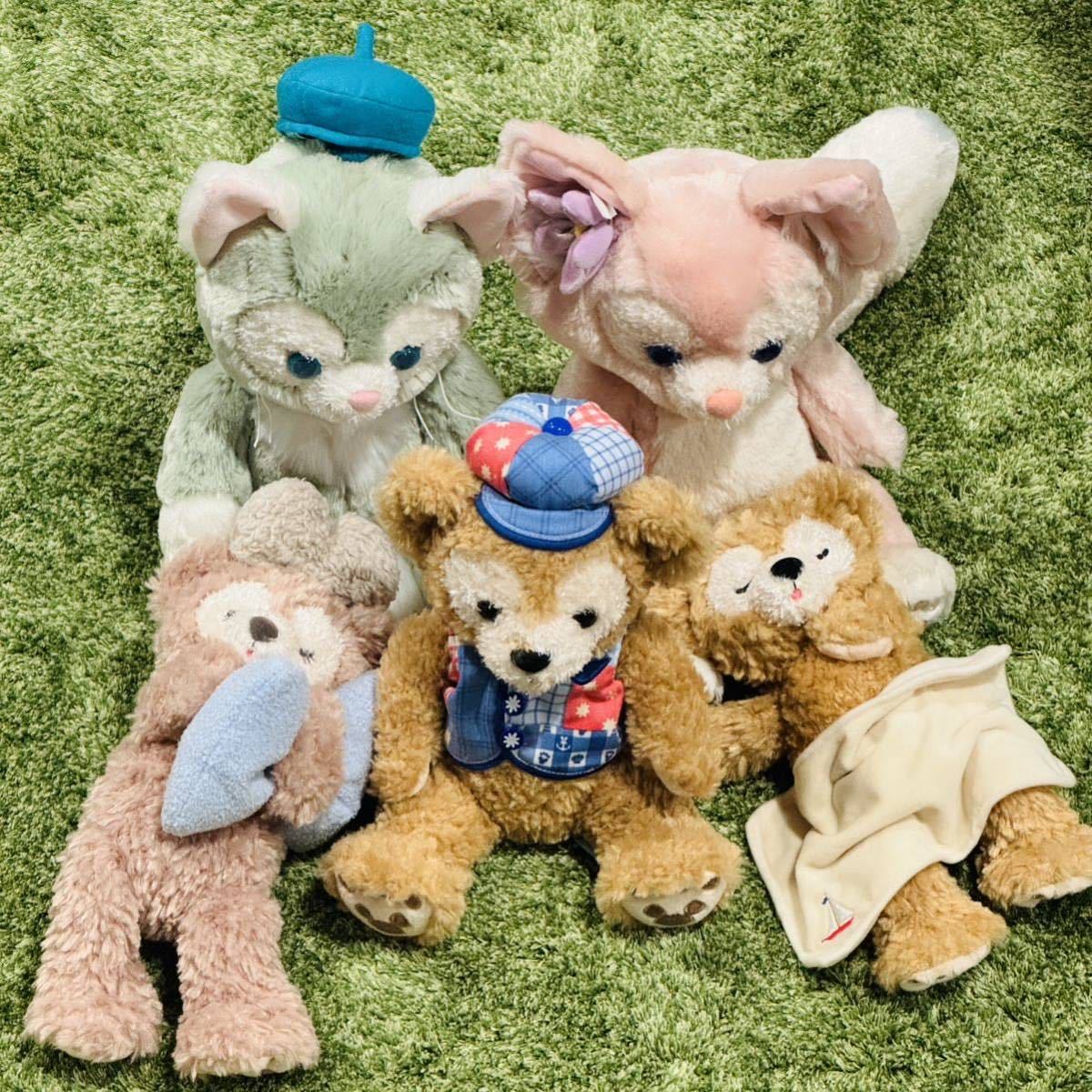 ディズニーシー Duffy and Friends ぬいぐるみ 5体セット ダッフィー ジェラトーニ リーナベル シェリーメイ 限定 ...