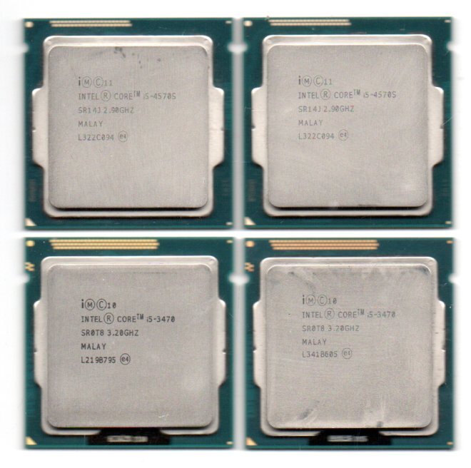 Intel ☆ Core i5 4個セット ★ i5-4570S(2.90GHz)：2個／ソケットFCLGA1150・i5-3470(3 ...