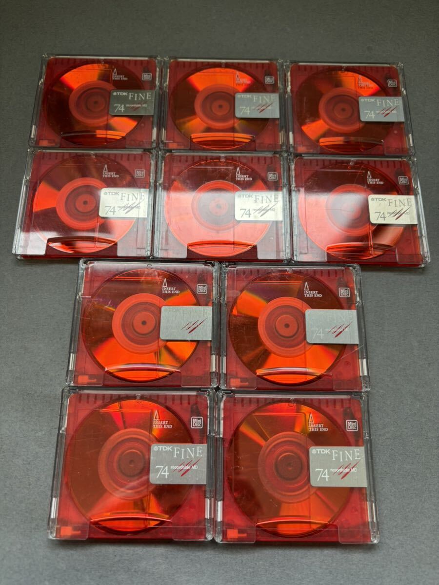 MD ミニディスク minidisc 中古 初期化済 TDK FINE レッド 74 10枚セット 記録媒体 送料込み /【Buyee ...