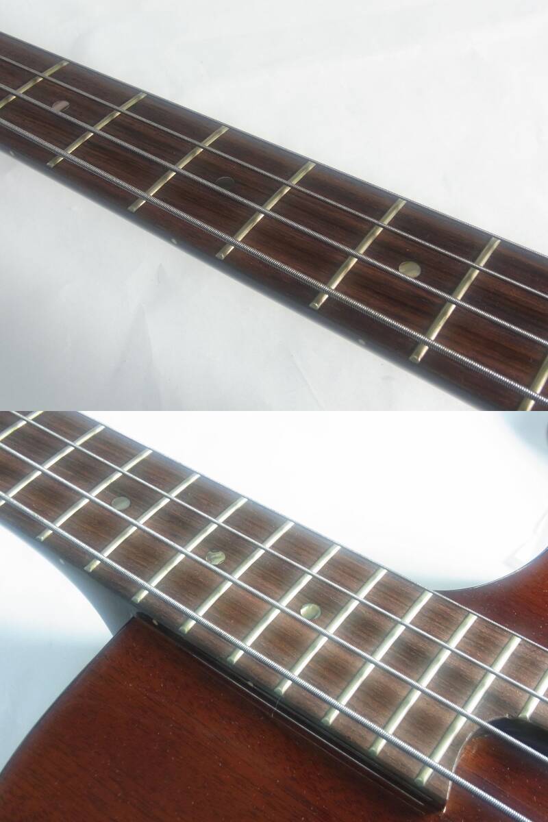 (B820) 音出しOK 希少 JUNO JFB-12 アコースティック ベース エレアコ ジャパン ヴィンテージ オール マホガニー Fホール ジュノー /【Buyee】