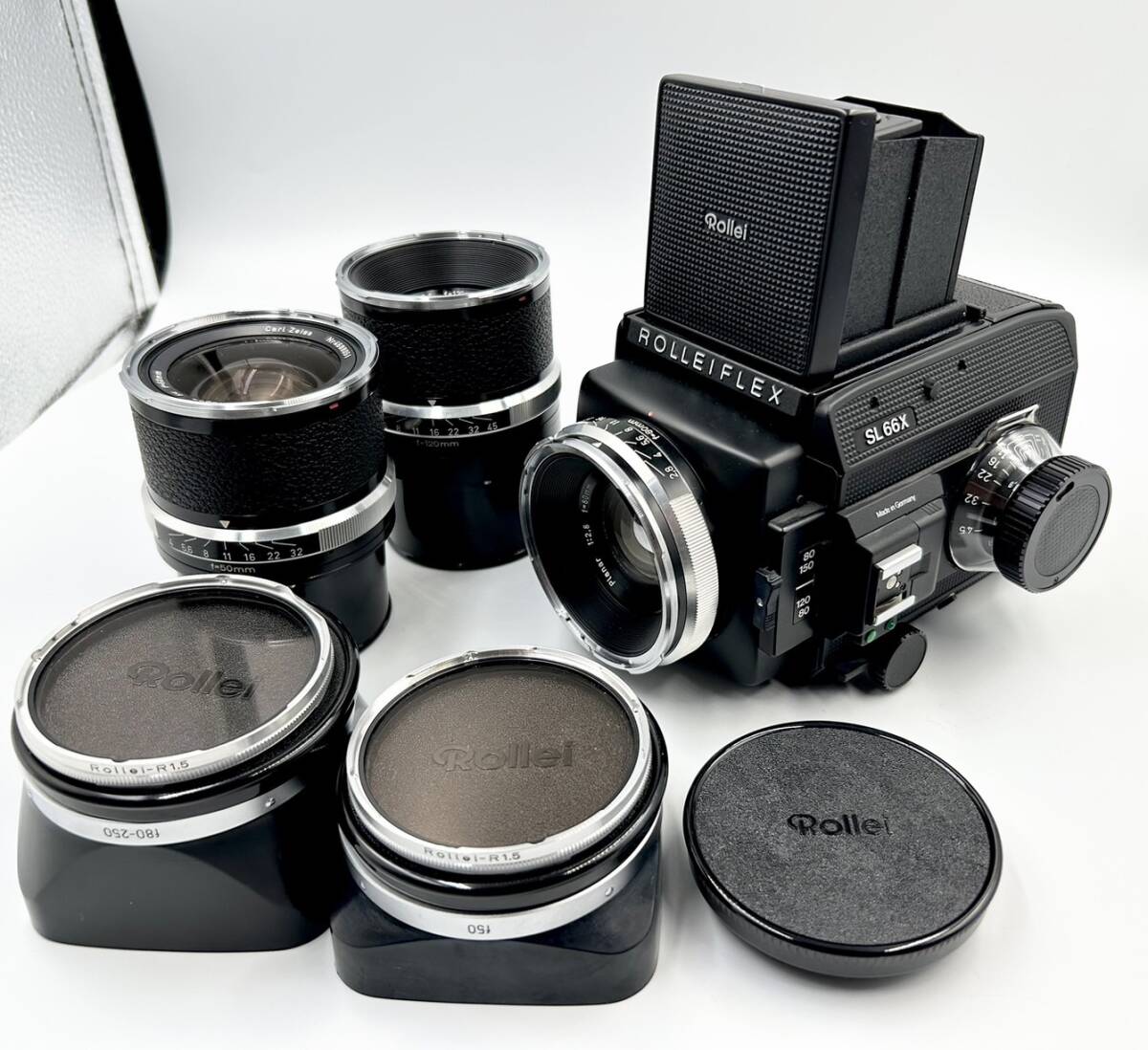 ★Rolleiflex SL66 X【本体＋レンズ3本】ローライフレックス★Carl Zeiss Planar 80mm F2.8 ★Distagon 50mm F4 ★S-Planar ...